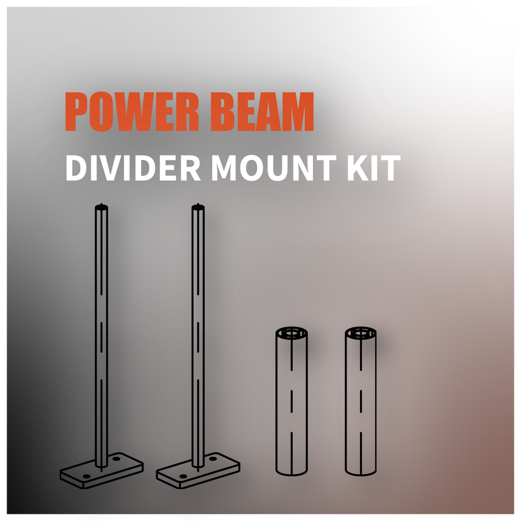 riteBEAM Power Beam Divider Panel Stanchion Kit | Workrite Ergonomics
